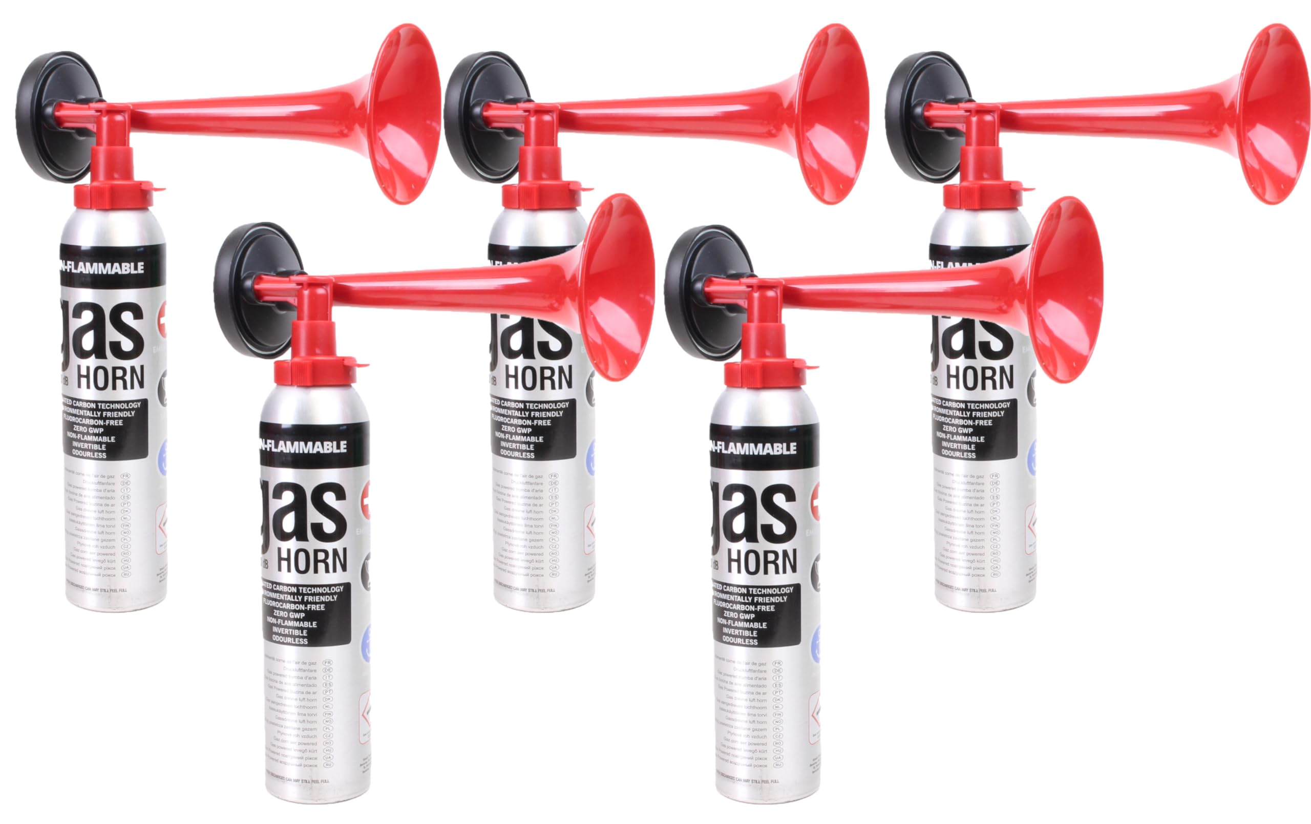 EVAQ8 Pack of 5 Emergency Air Horns for Warnings, Drills and as a ...