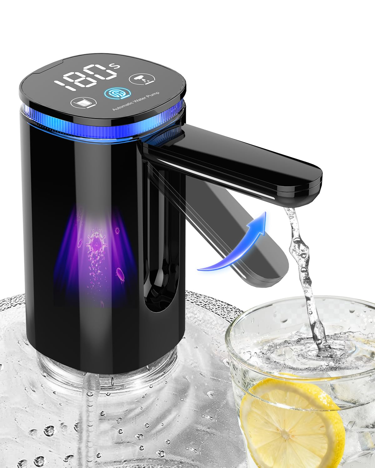 Aluan Automatic Water Dispenser Pump for 20 Litre Bottle, Foldable ...