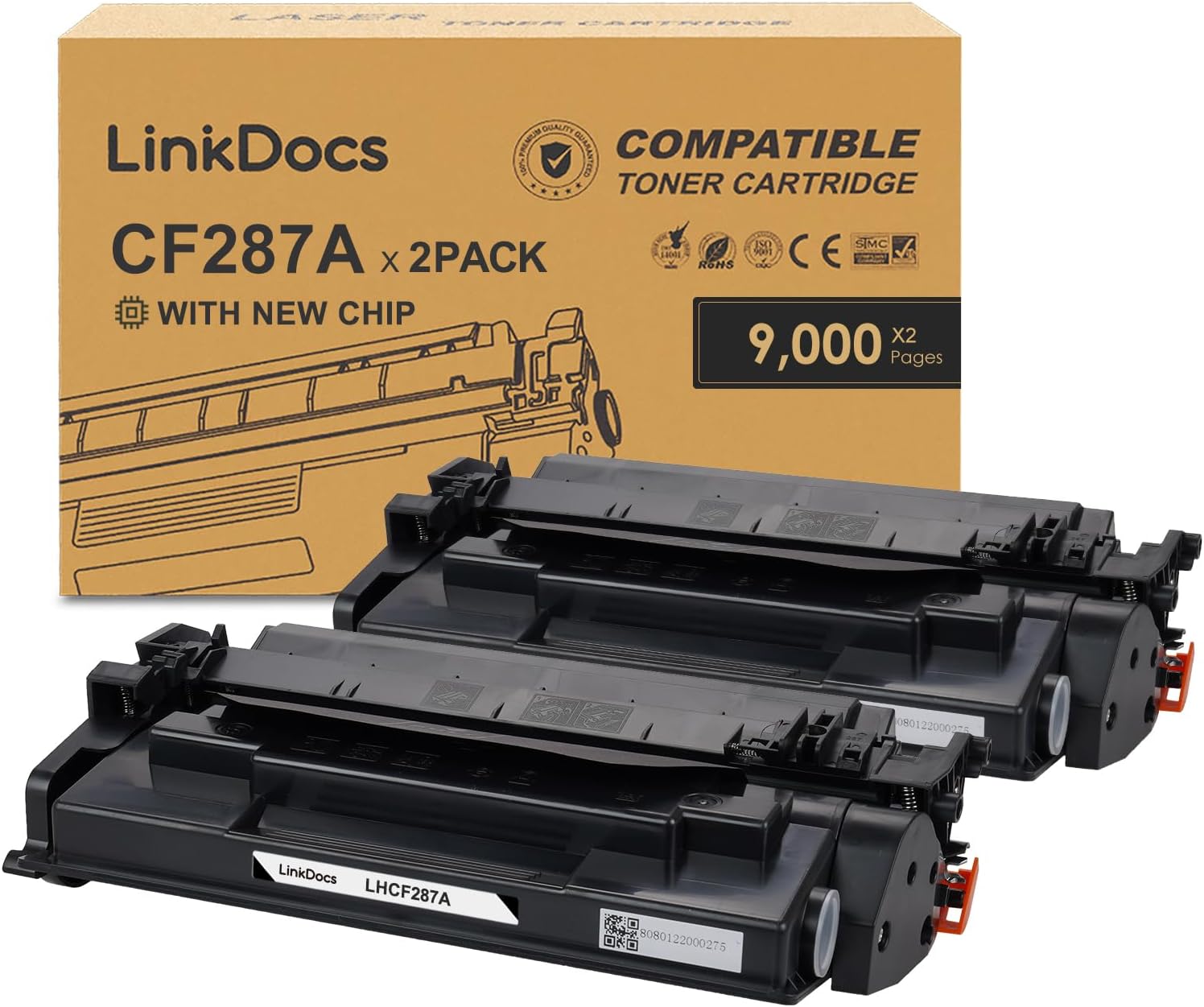 Amazon.com: LinkDocs 87A Toner Cartridge Replacement for HP 87A CF287A ...