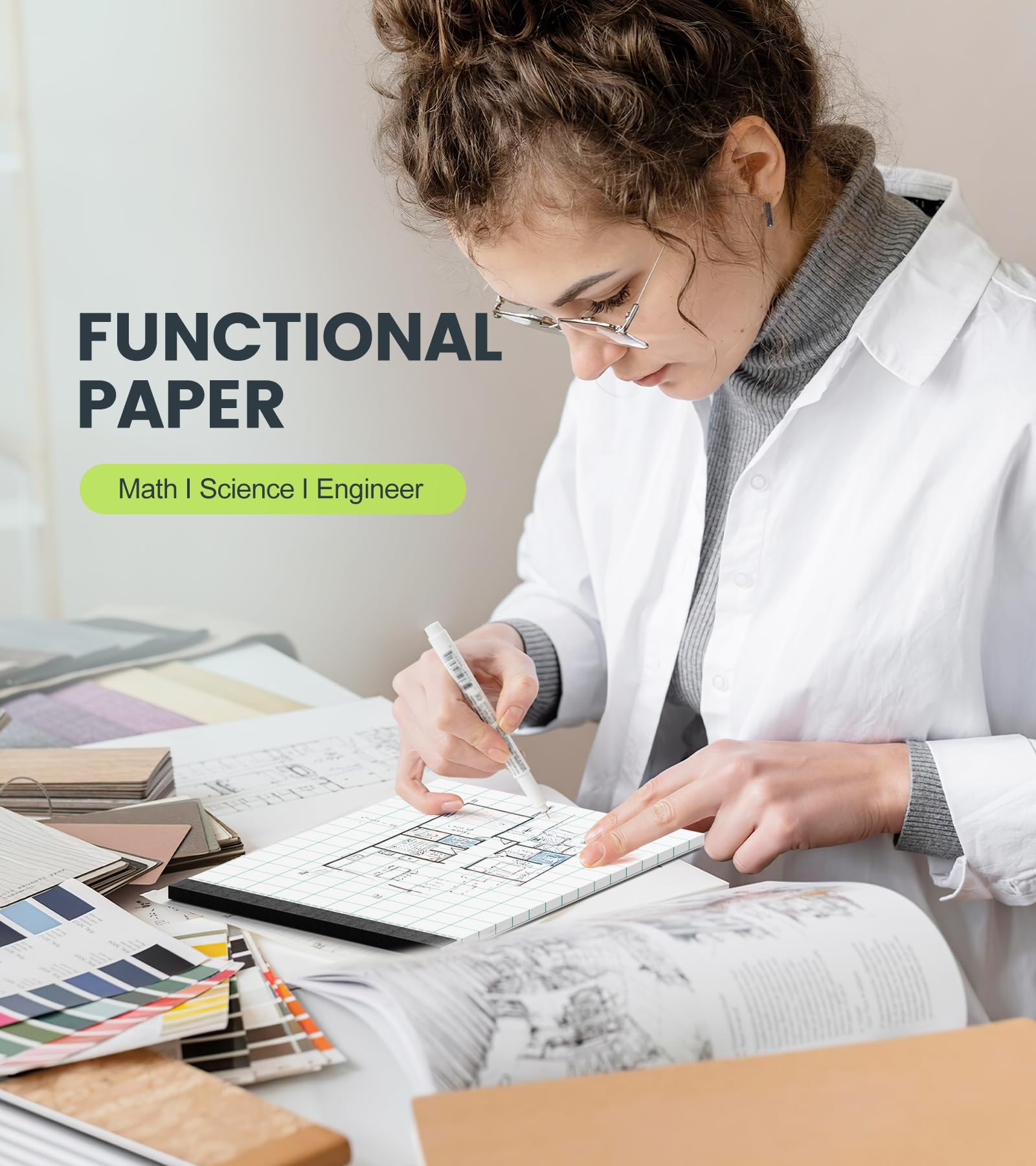 Snapklik.com : Small Graph Paper, Quad Ruled Legal Pads 5x8, Graph ...