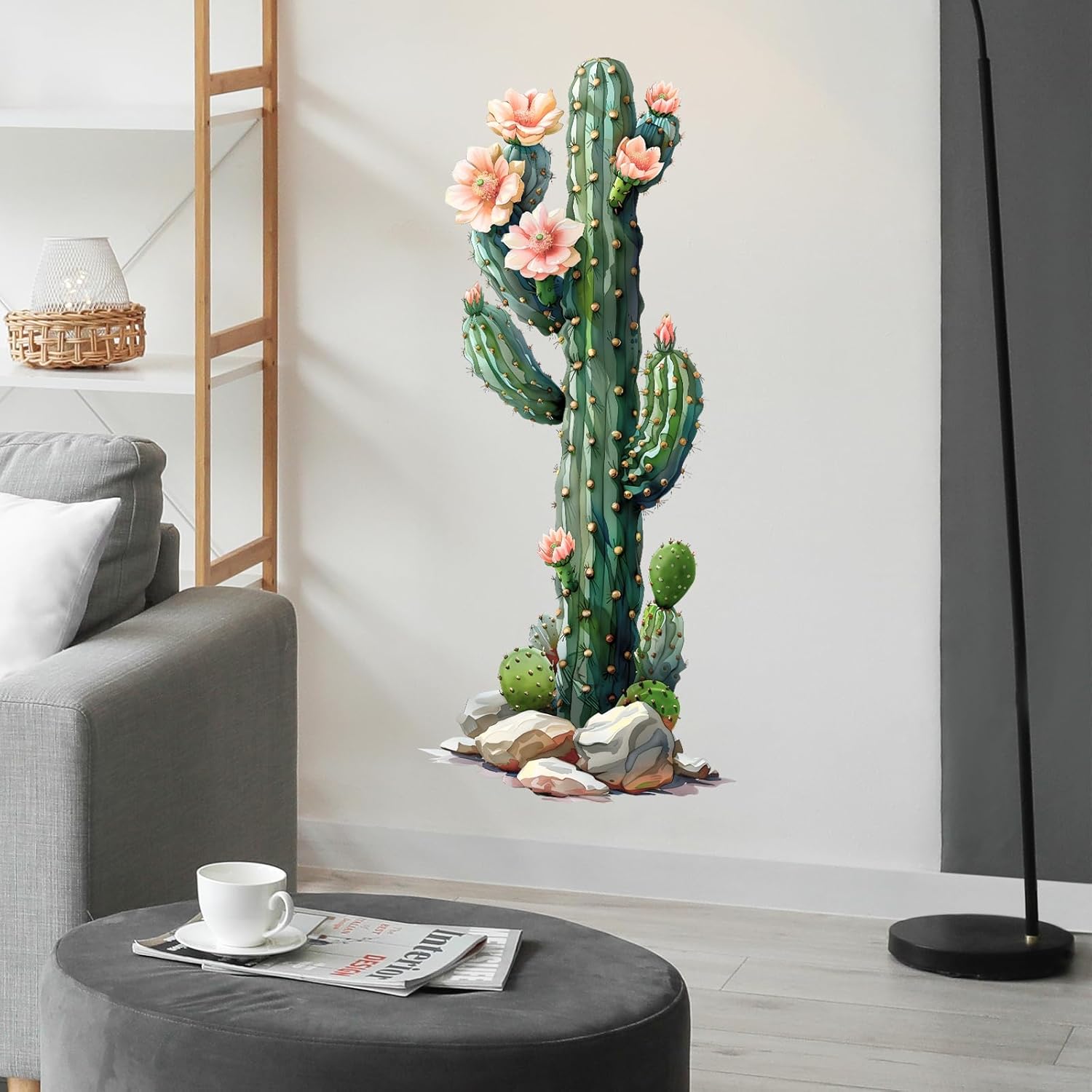 Amazon.com: RoyoLam Blossing Giant Column Cactus Wall Stickers for ...