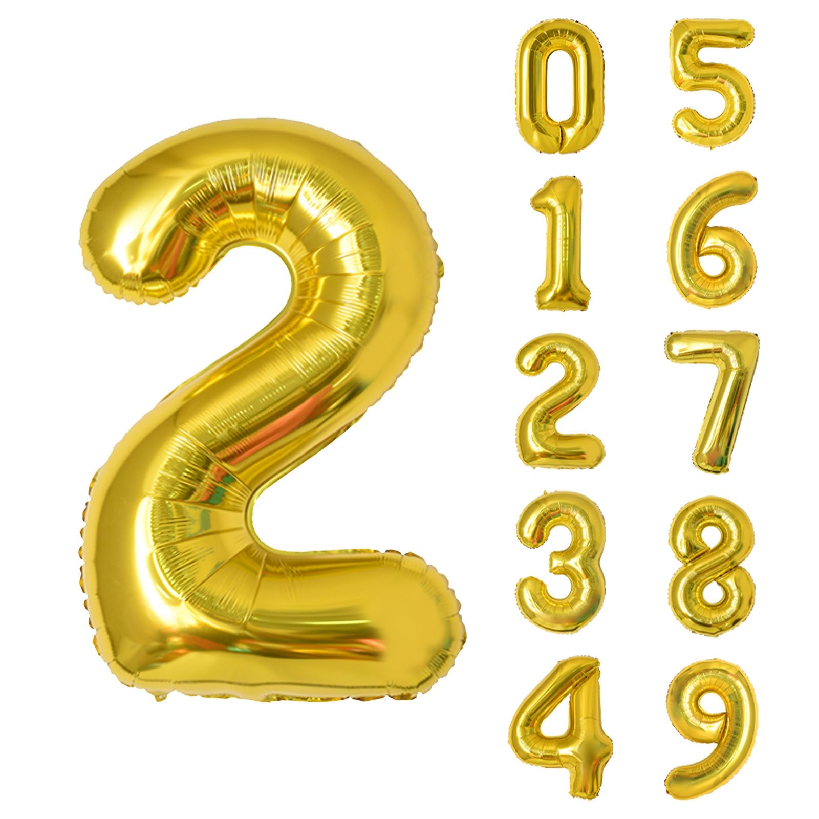 Amazon.com: 40 inch Big Size Number 2 Foil Helium Balloons Birthday ...
