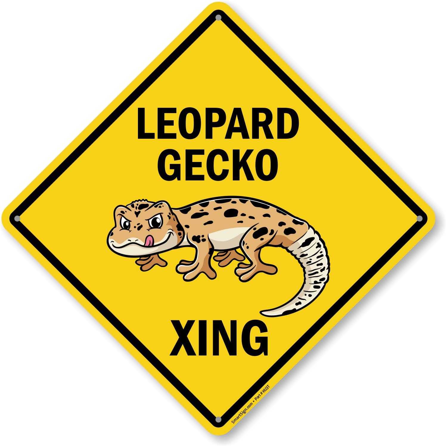 Amazon.com: SmartSign Funny Leopard Gecko Xing Sign - 10"x 10" Diamond ...
