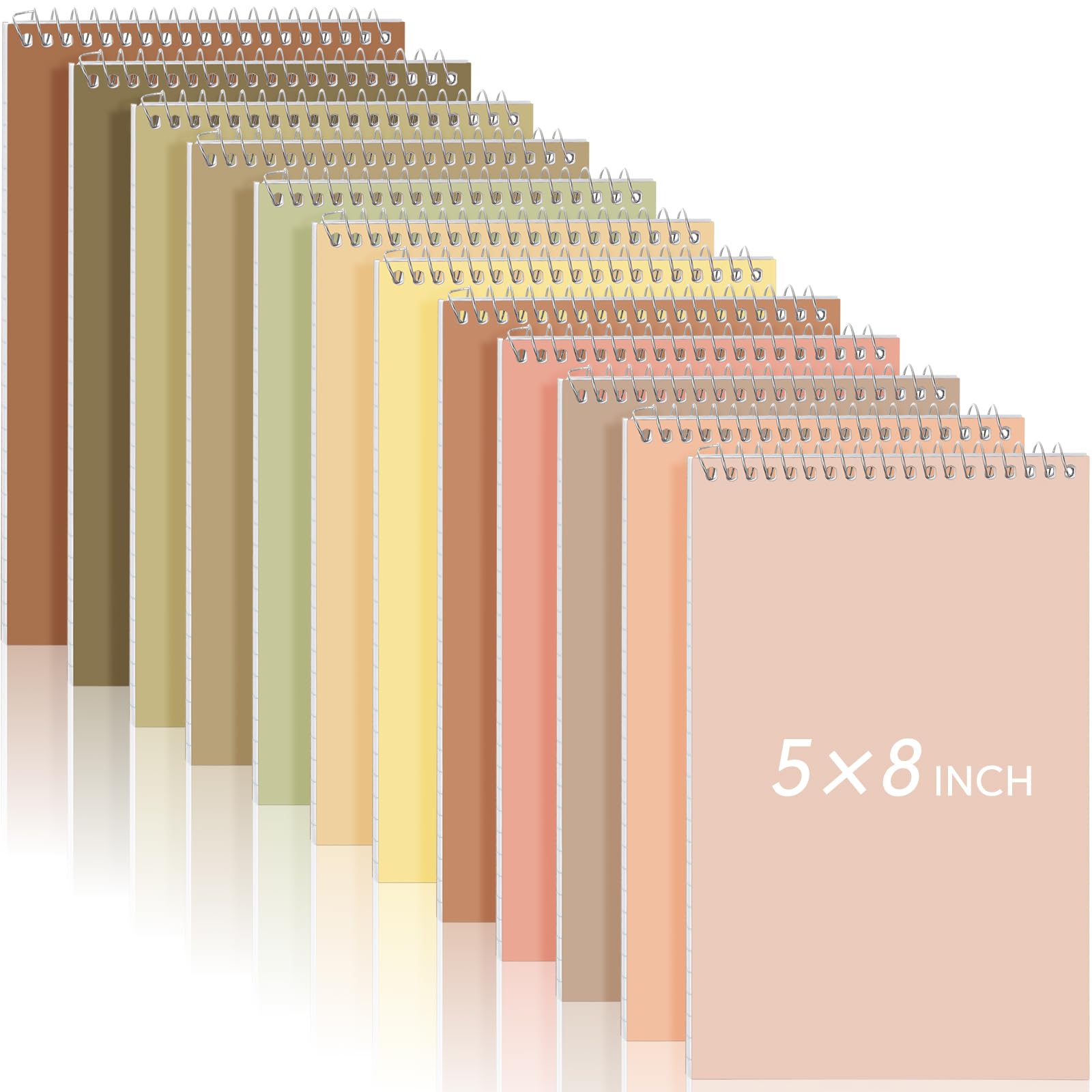 5'' x 8'' Top Bound Spiral Notebooks Office Steno Book Durable Spiral ...