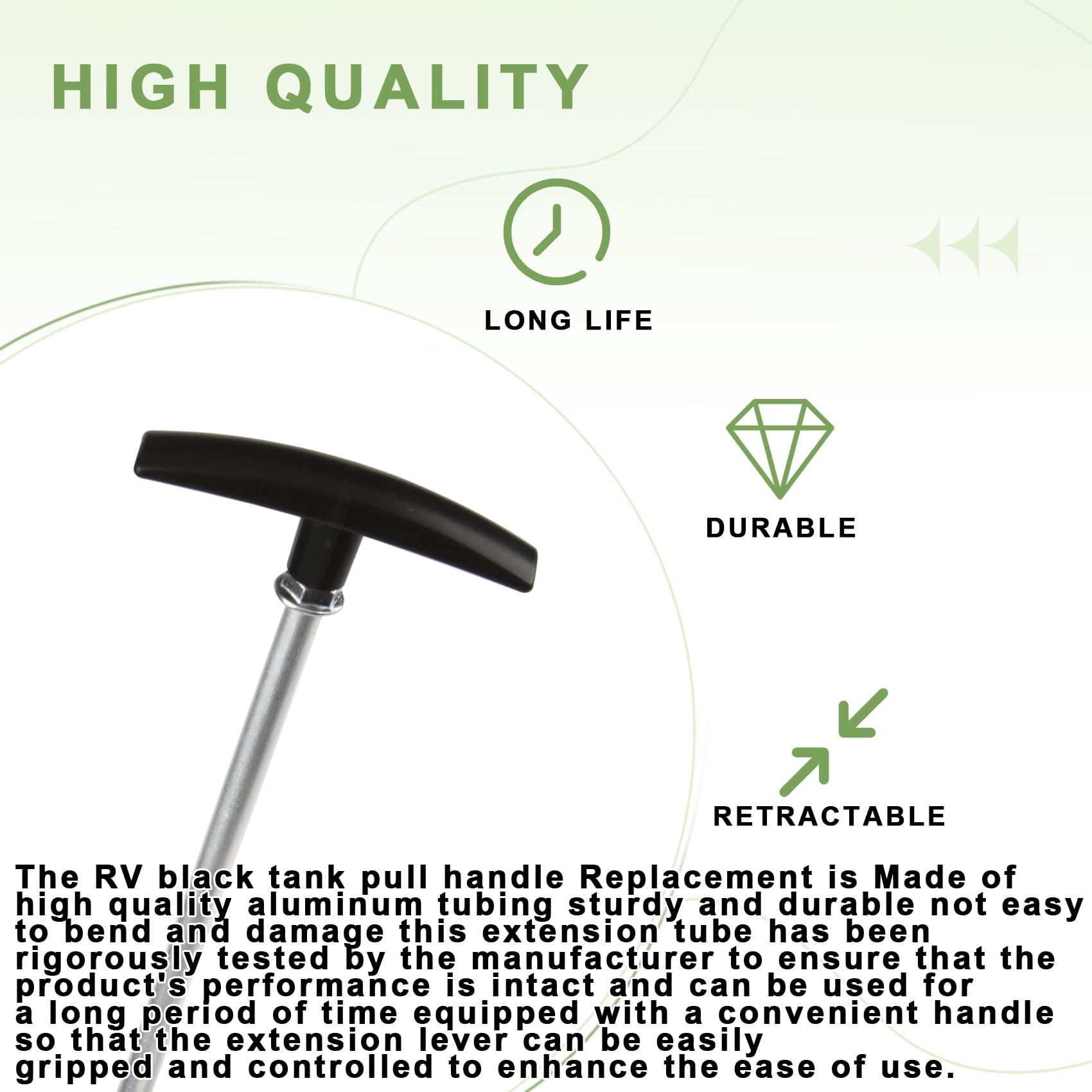 Snapklik.com : (2 Pack) RV Sewer Waste Valve Extension Rod 12",fits For ...