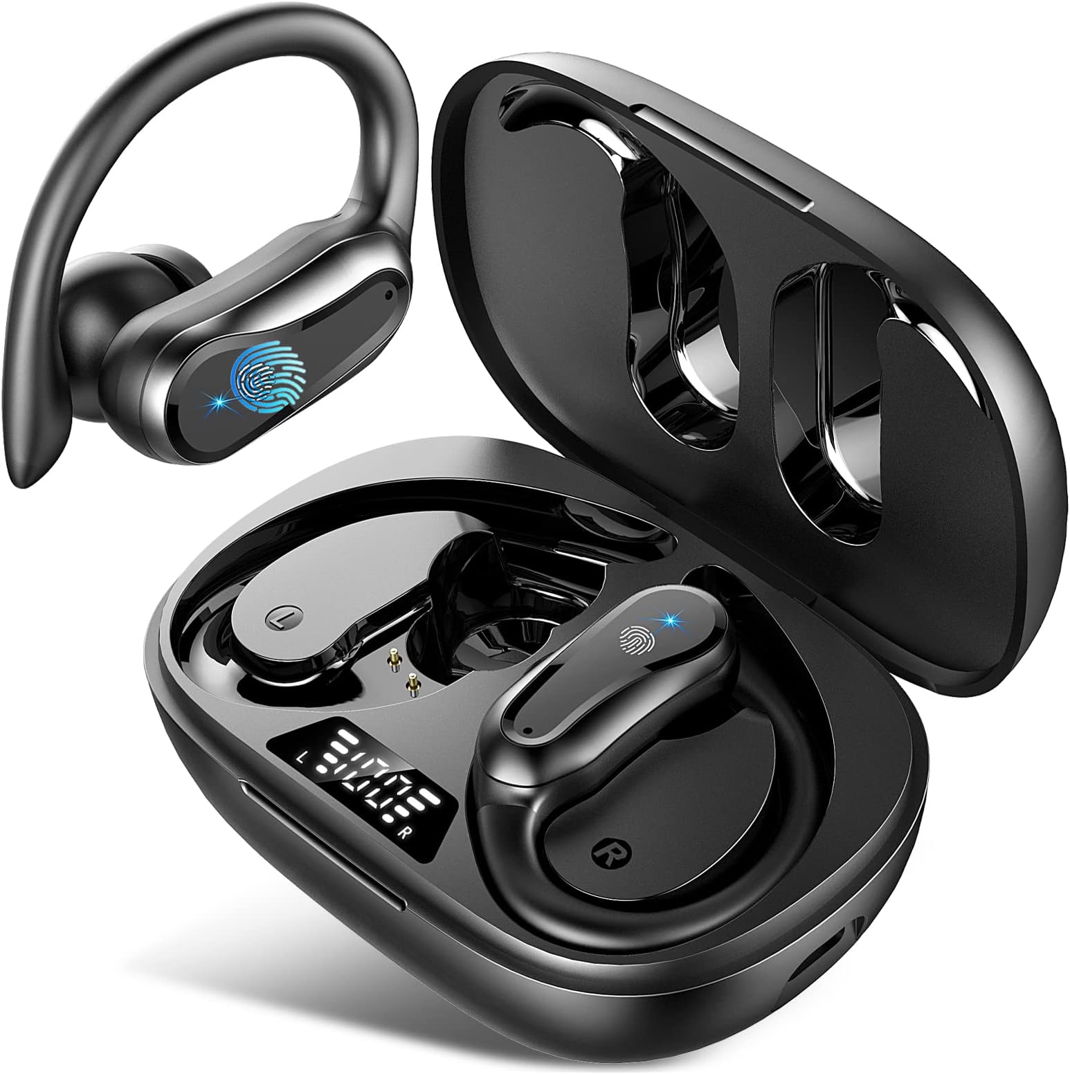 Amazon.com: Wireless Earbud Bluetooth 5.3 Headphones Sport Earphones in ...