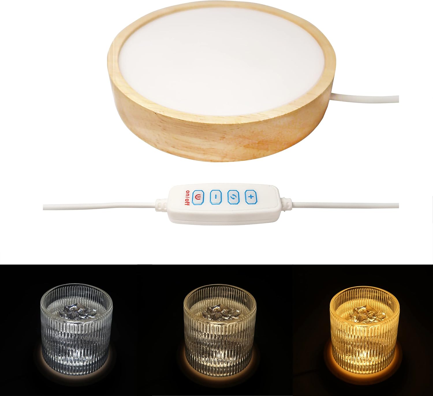 Amazon.com: RANMISOTI lighted base for 3d crystal glass art,woodern ...