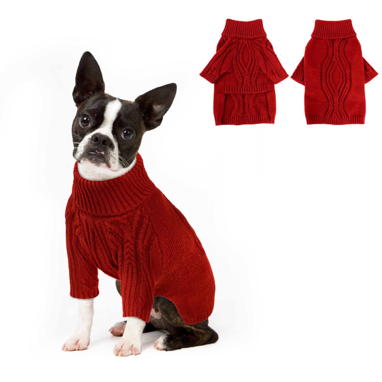 Amazon.com : NACOCO Christmas Dog Turtleneck Sweater - XXL Sweater for ...