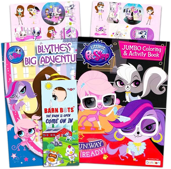 Amazon.com: Littlest Pet Shop Coloring Book Super Set - 2 Coloring ...