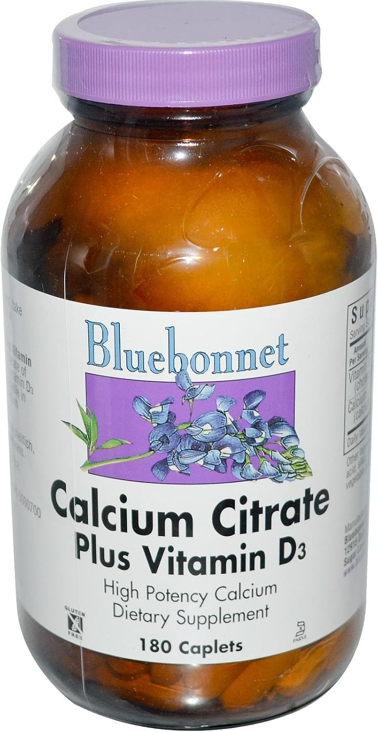 Amazon | Calcium Citrate + Vitamin D3 180 | Blue Bonnet | カルシウム