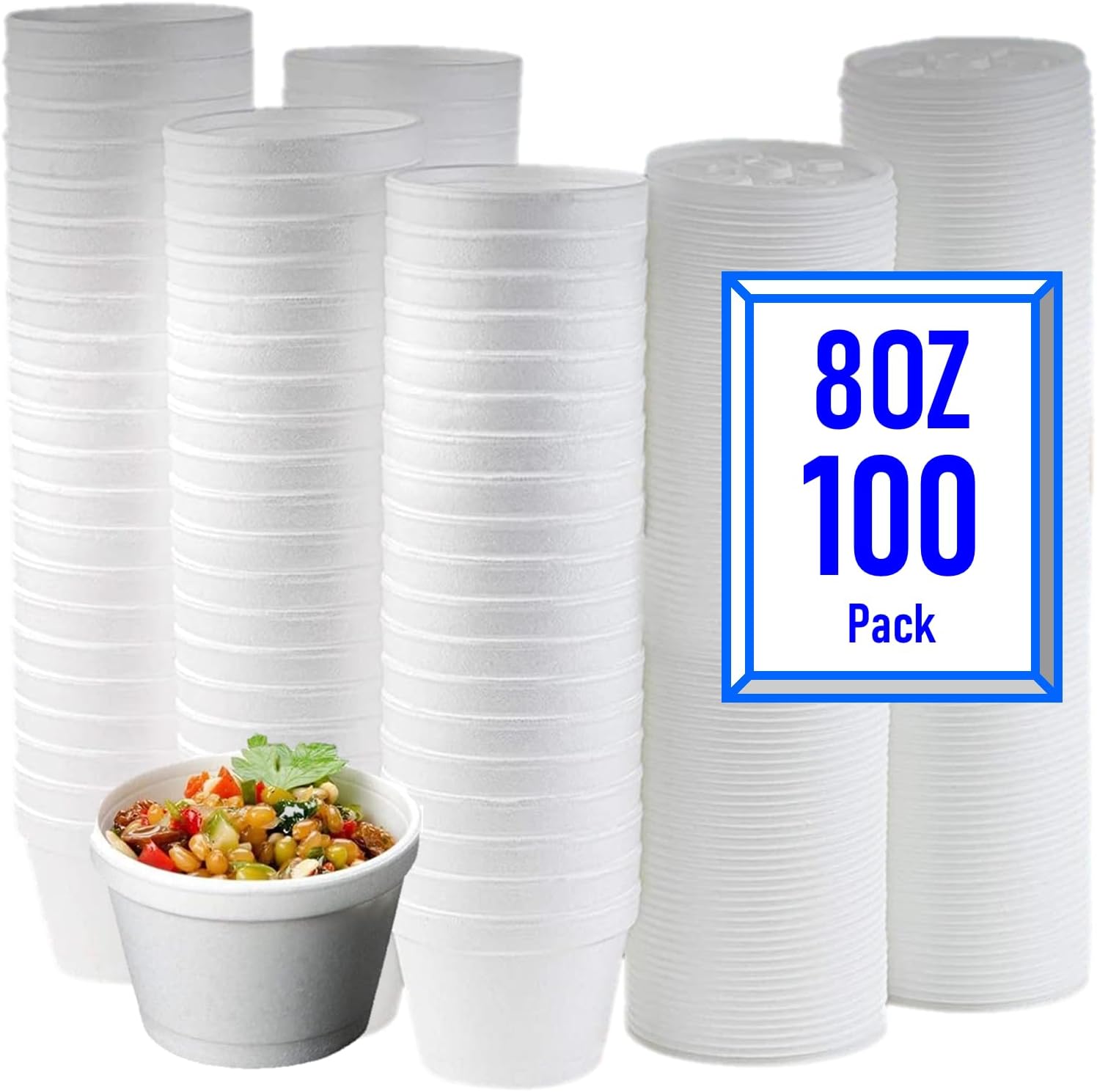 Amazon.com: NYHI Paper Soup Storage Containers With Lids | 8 Ounce ...