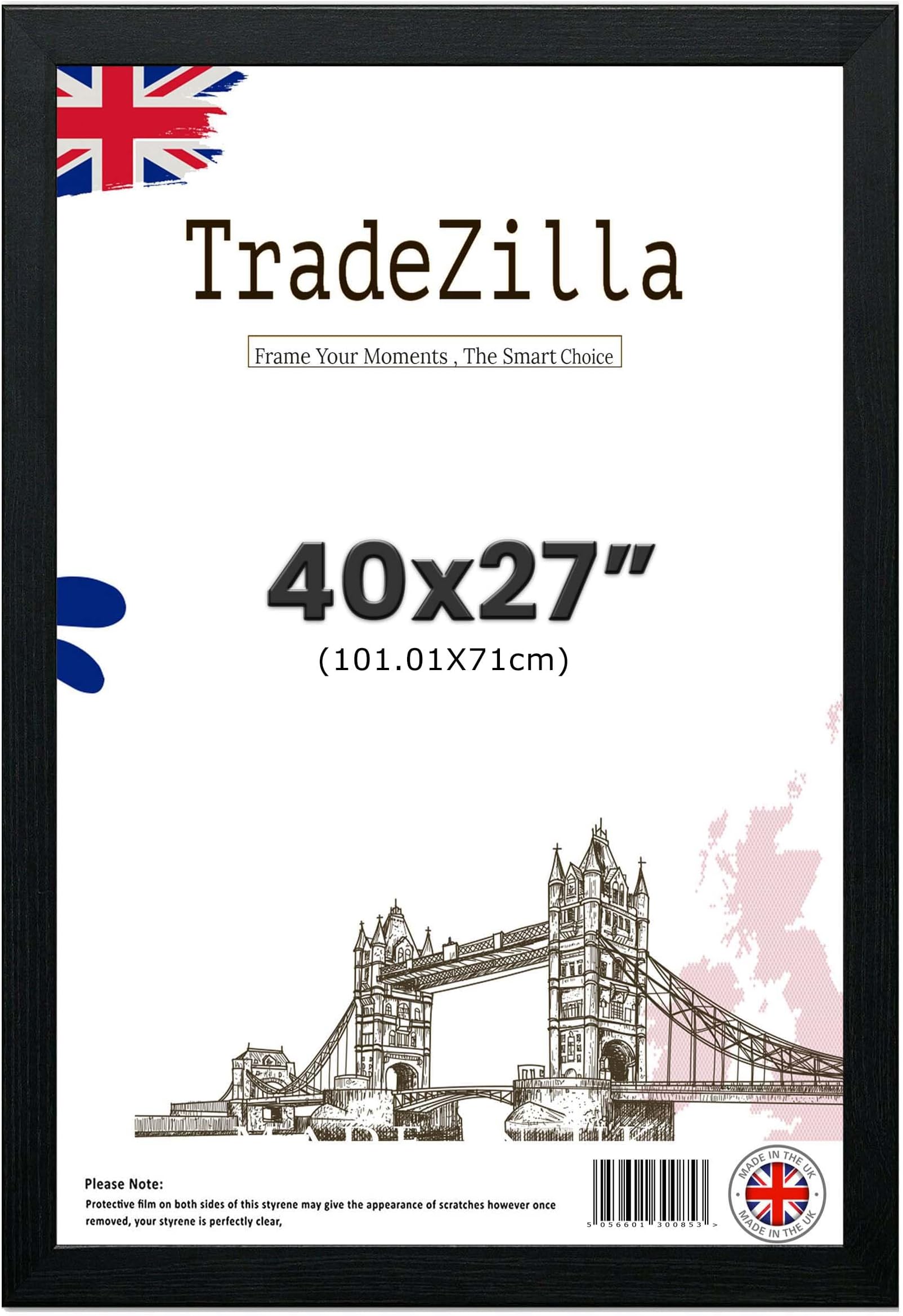 LARGE POSTER FRAMES,27 INCH X 40 INCH, (68.6 CM X 101.6 CM) (Black ...