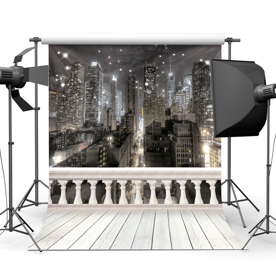 Amazon.com : SJOLOON 10x10ft City Night Photography Backdrop Computer ...