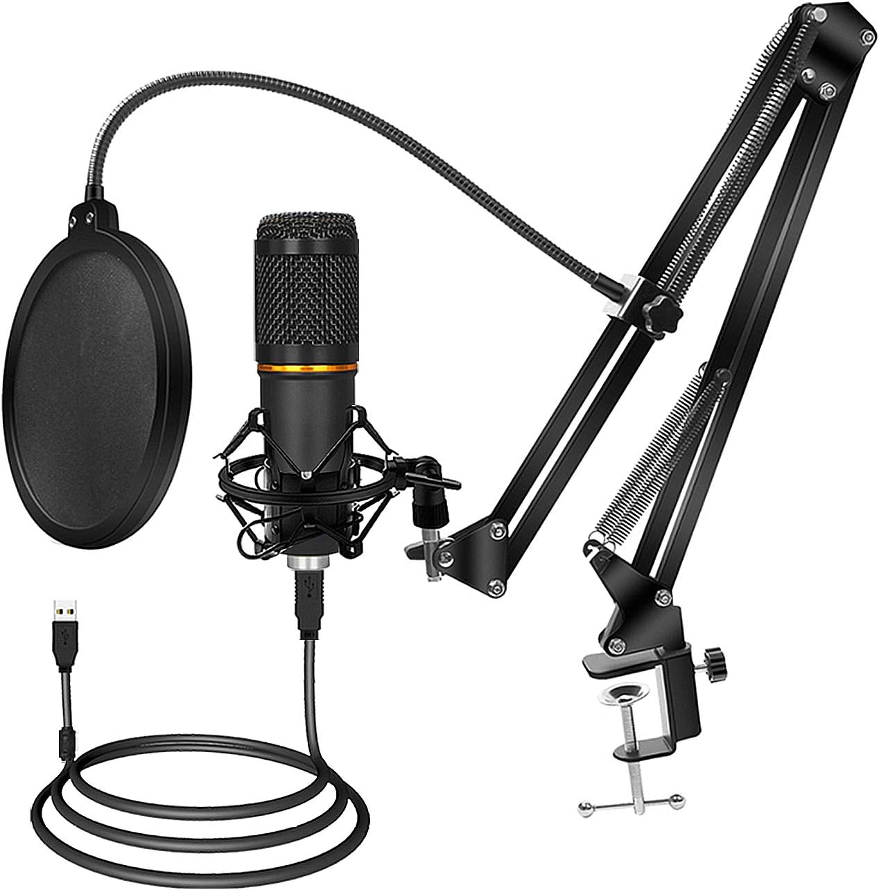 Amazon.com: BM-800 USB Condenser Microphone for Computer, Plug & Play ...