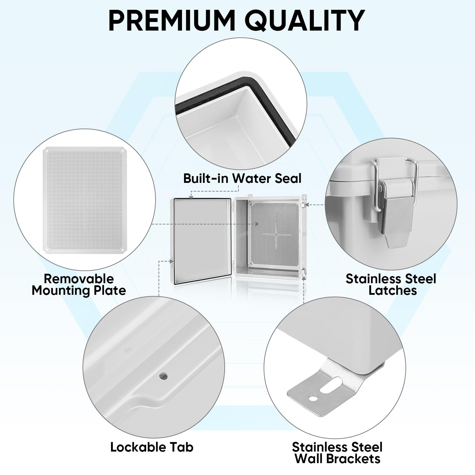 Snapklik.com : TICONN Waterproof Electrical Junction Box IP67 ABS ...