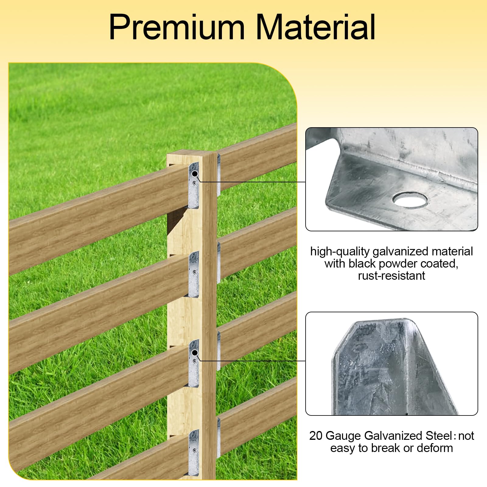 Snapklik.com : LukLoy 2x4 Brackets For Wood Rail, 50 Pack Galvanized ...