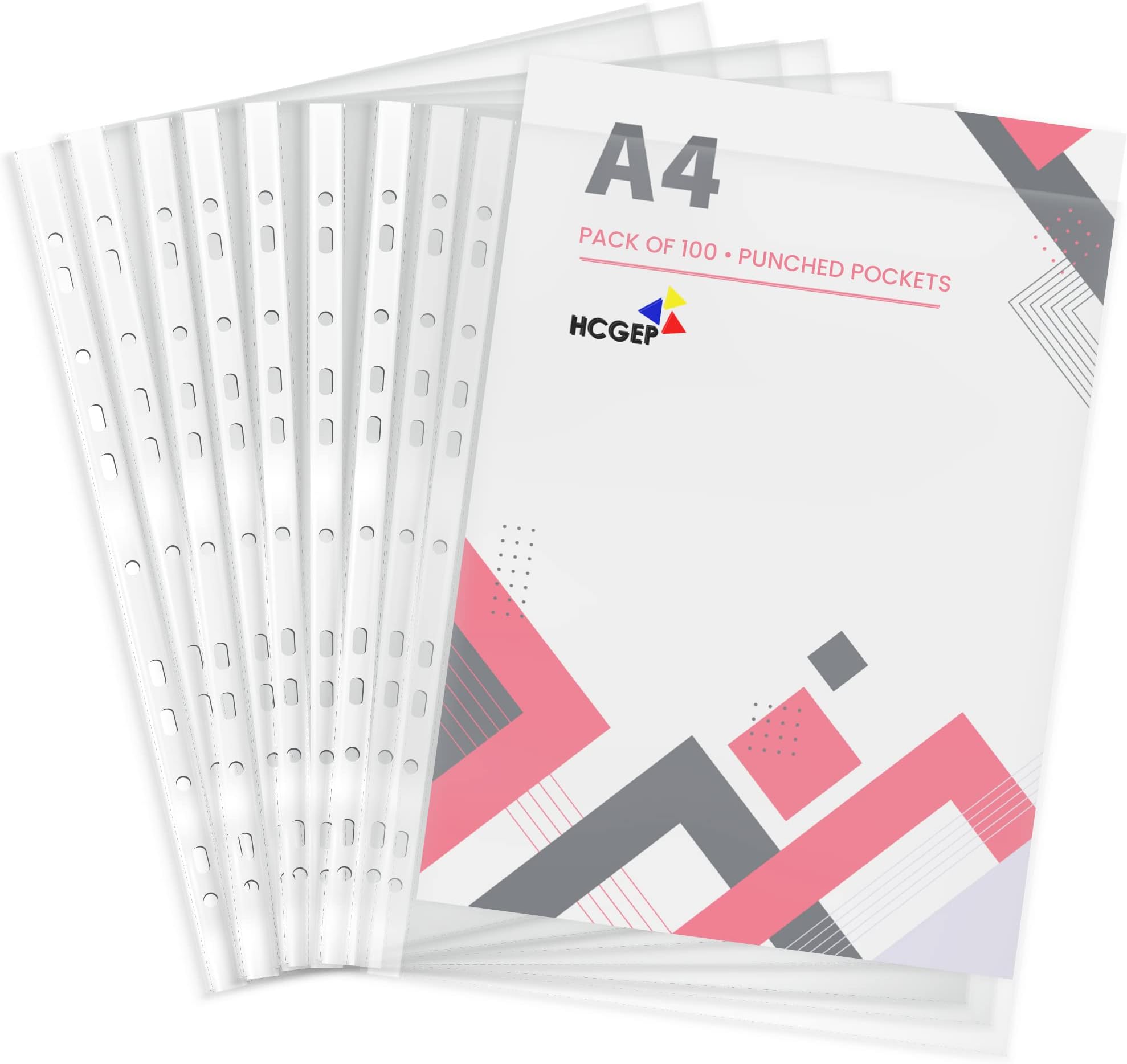 Punched Pockets A4 Pack of 200 : Amazon.co.uk: Stationery & Office Supplies