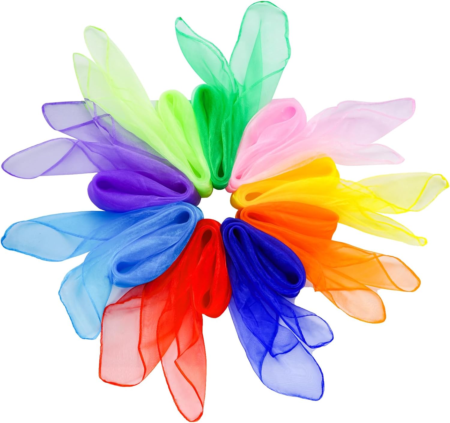 Amazon.com: Jmkcoz 9 Pcs Square Juggling Silk Dance Scarves Magic ...