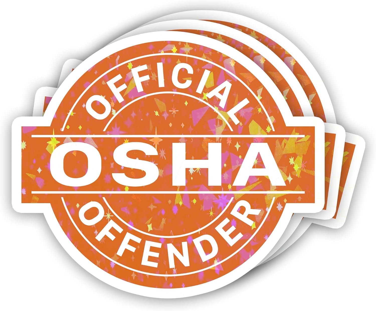 Amazon.com: Set 3Pcs Official OSHA Offender Holographic Sticker ...