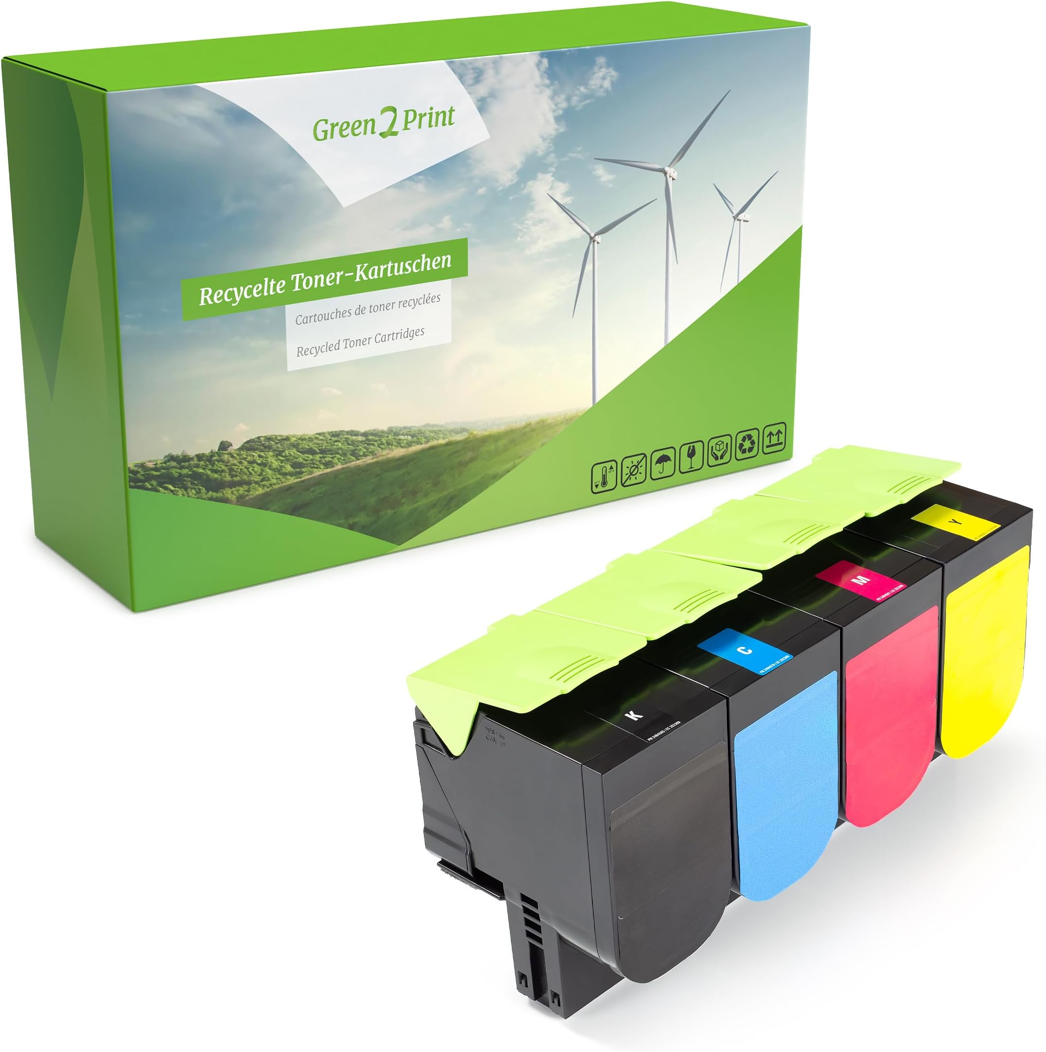 Green2Print Toner Set, 4 cartridges 1x 3000, 3x 2300 pages Toner ...