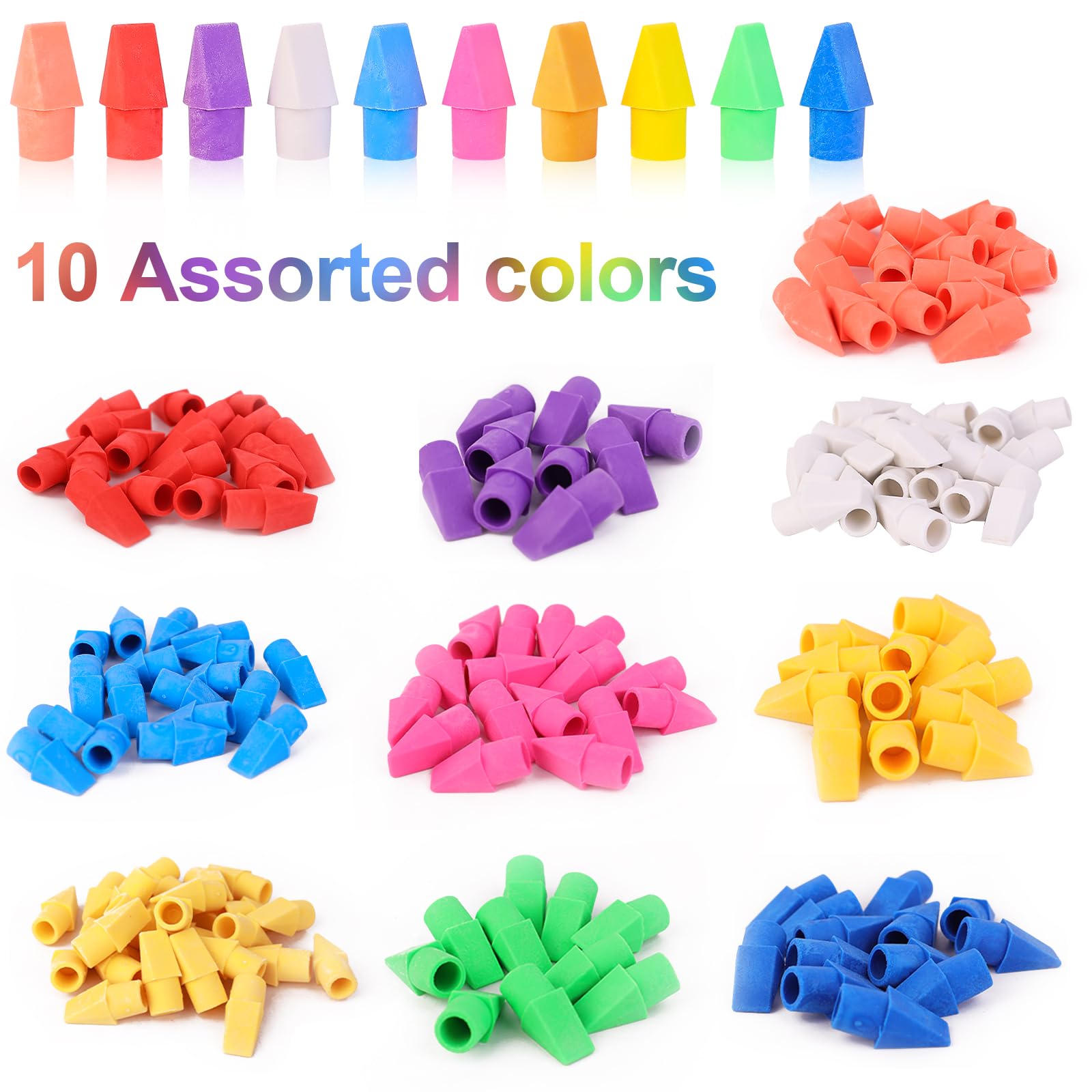 Snapklik.com : 125 Pack Pencil Erasers, Pencil Top Erasers For Kids ...