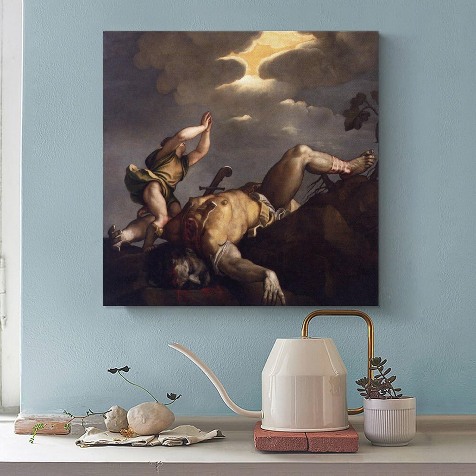 David And Goliath Titian David With The Head Of Goliath And Two