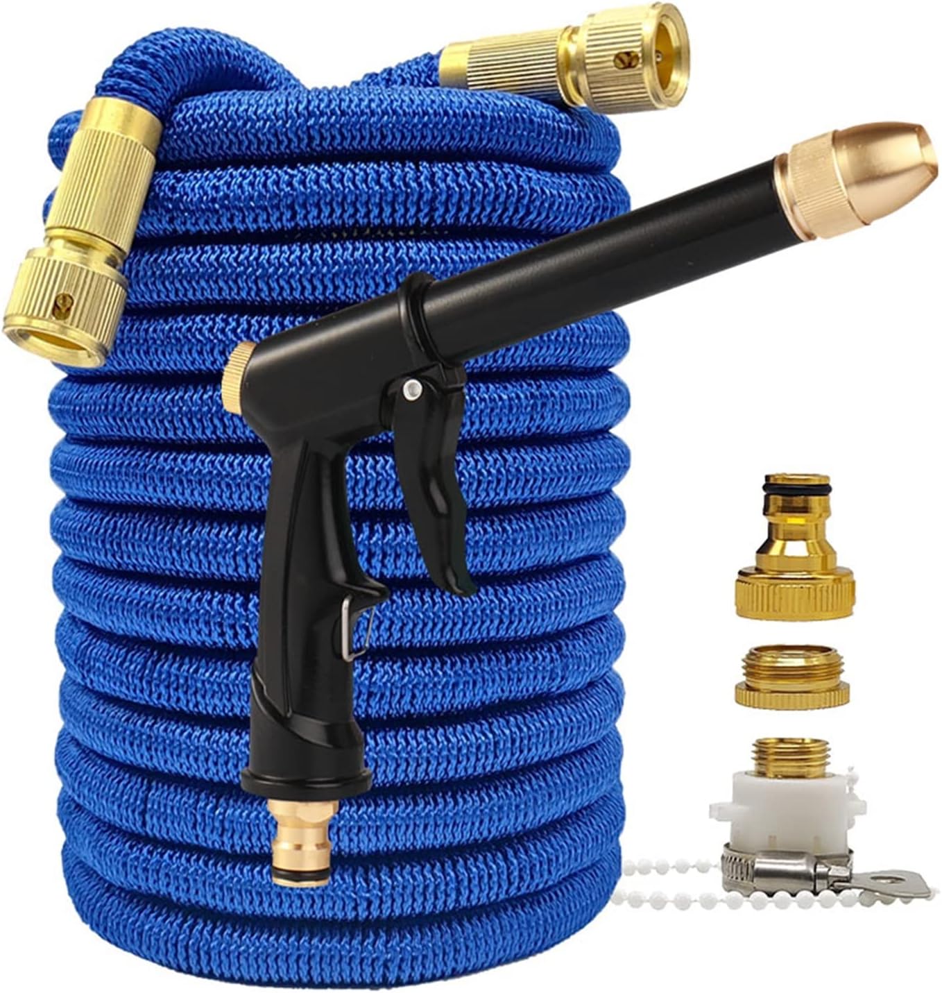 Amazon.co.jp: Garden Hose Pipe Expandable Double Metal Connector Home ...
