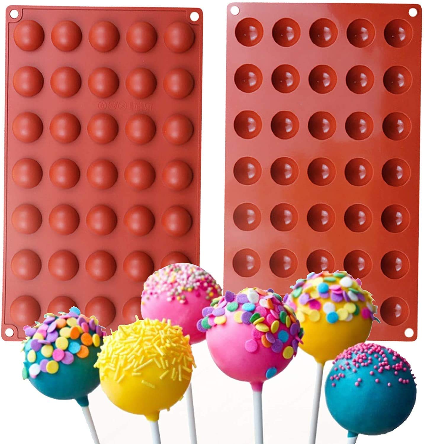 HomeBakers Mart 1 Piece 35 Cavities Semicircle Half Round Silicone ...