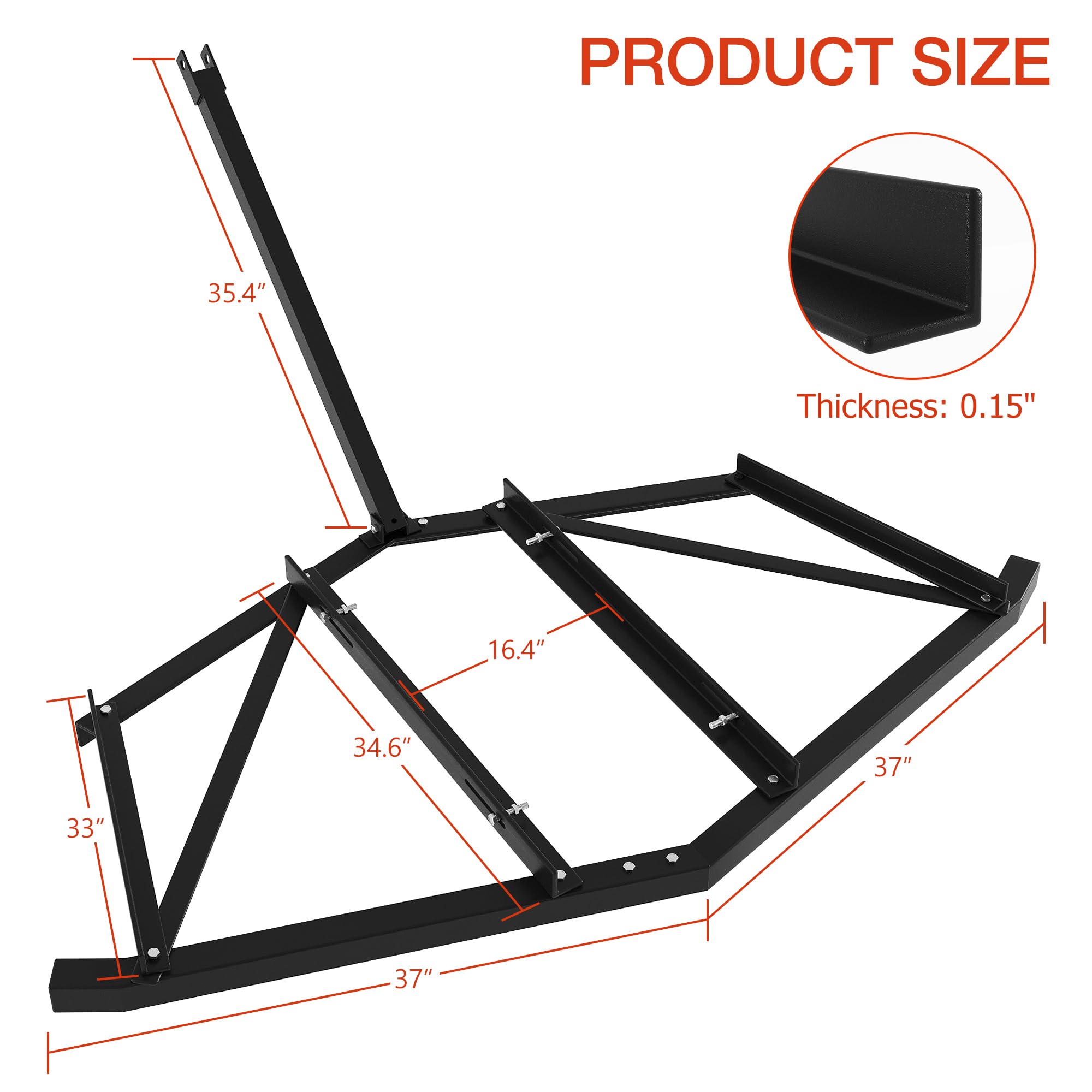 Snapklik.com : Driveway Drag Grader 72" Width, Tow Behind Drag Harrow ...