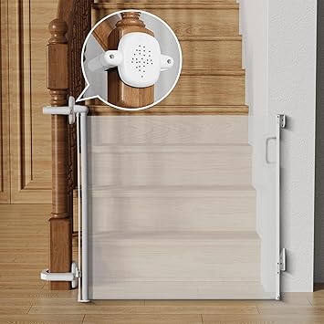 Amazon.com: TXTLDB Retractable Baby Gate for Stairs with 2 Pack No ...