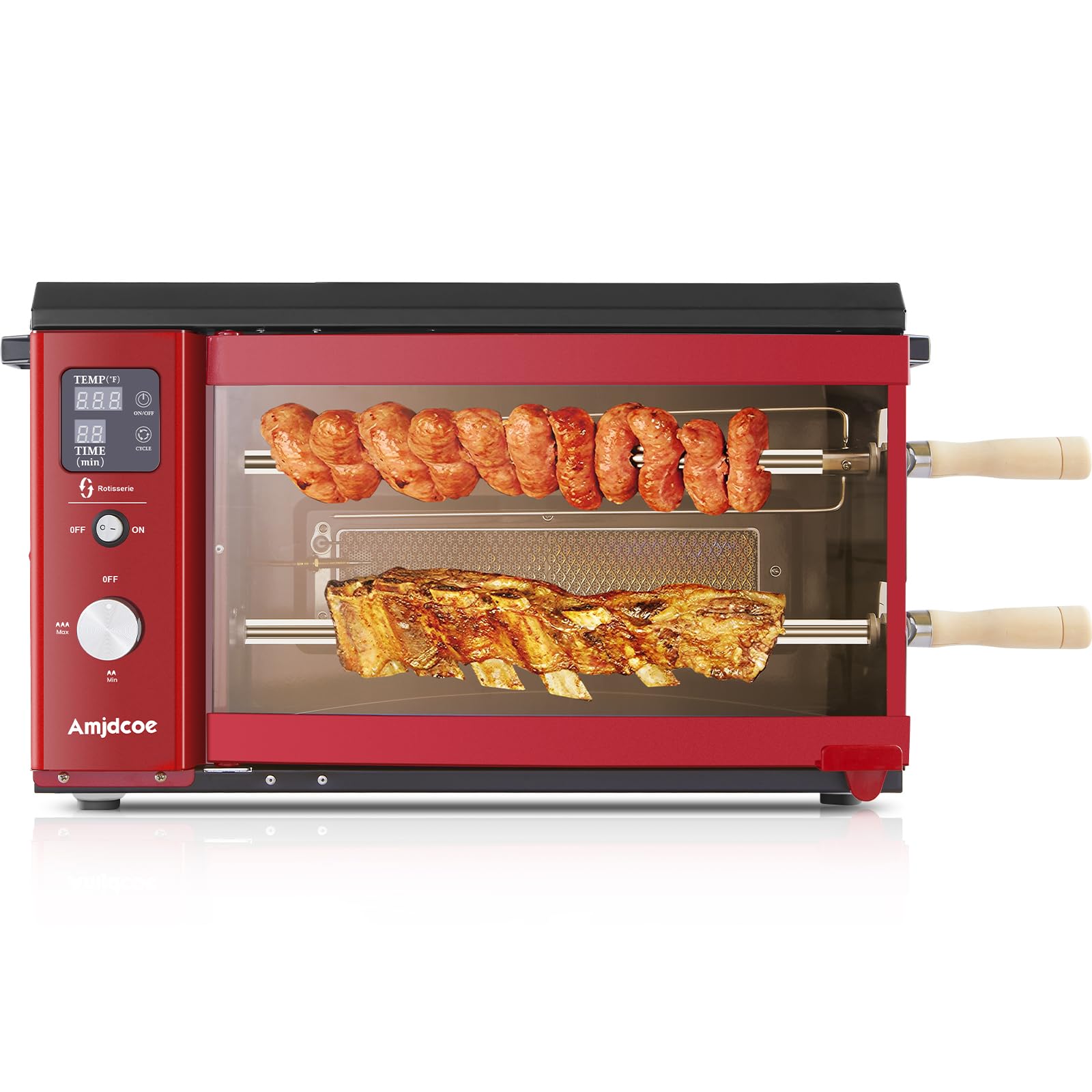 Portable Propane Grill Roaster, Smoke-Free Grill Roaster with 2 Auto ...