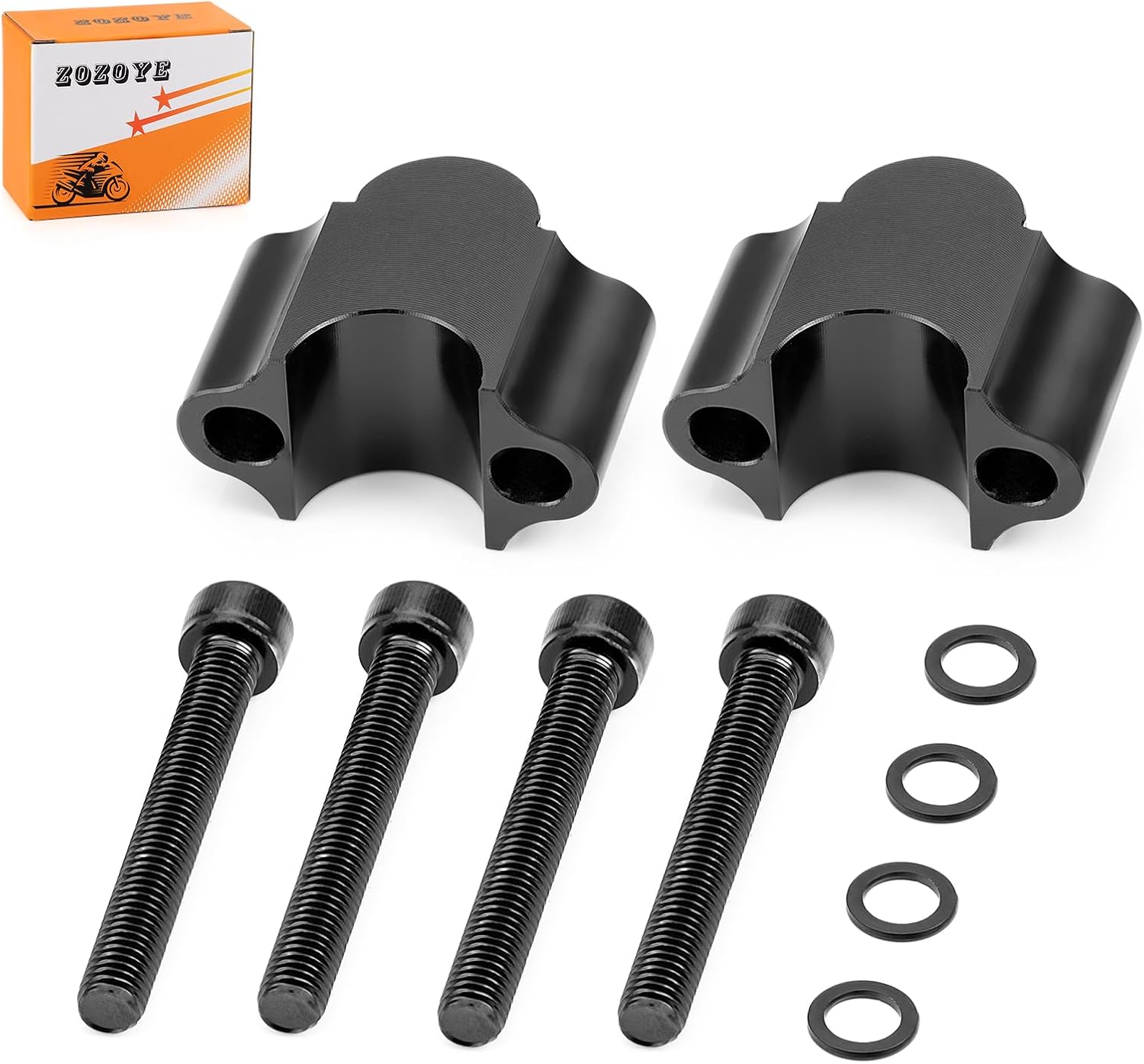 Amazon.com: 7/8 Inch Handlebar Risers, 30MM Height Heavy Duty Black ...