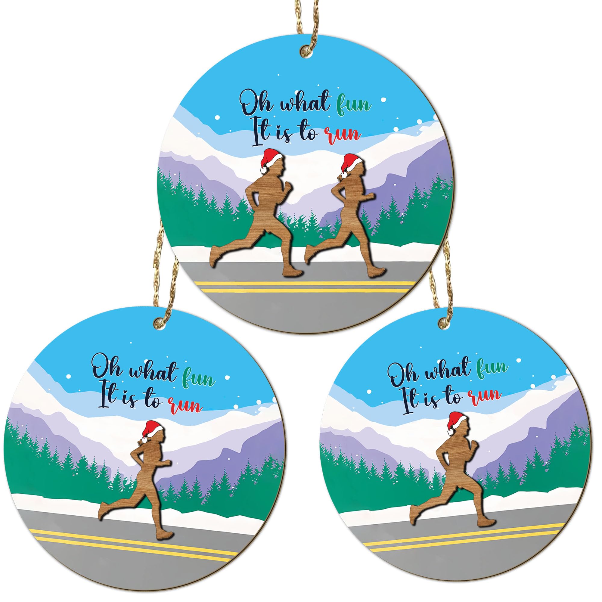 Amazon.com: DIY Runner Christmas Ornaments 2024, Running Christmas Tree ...