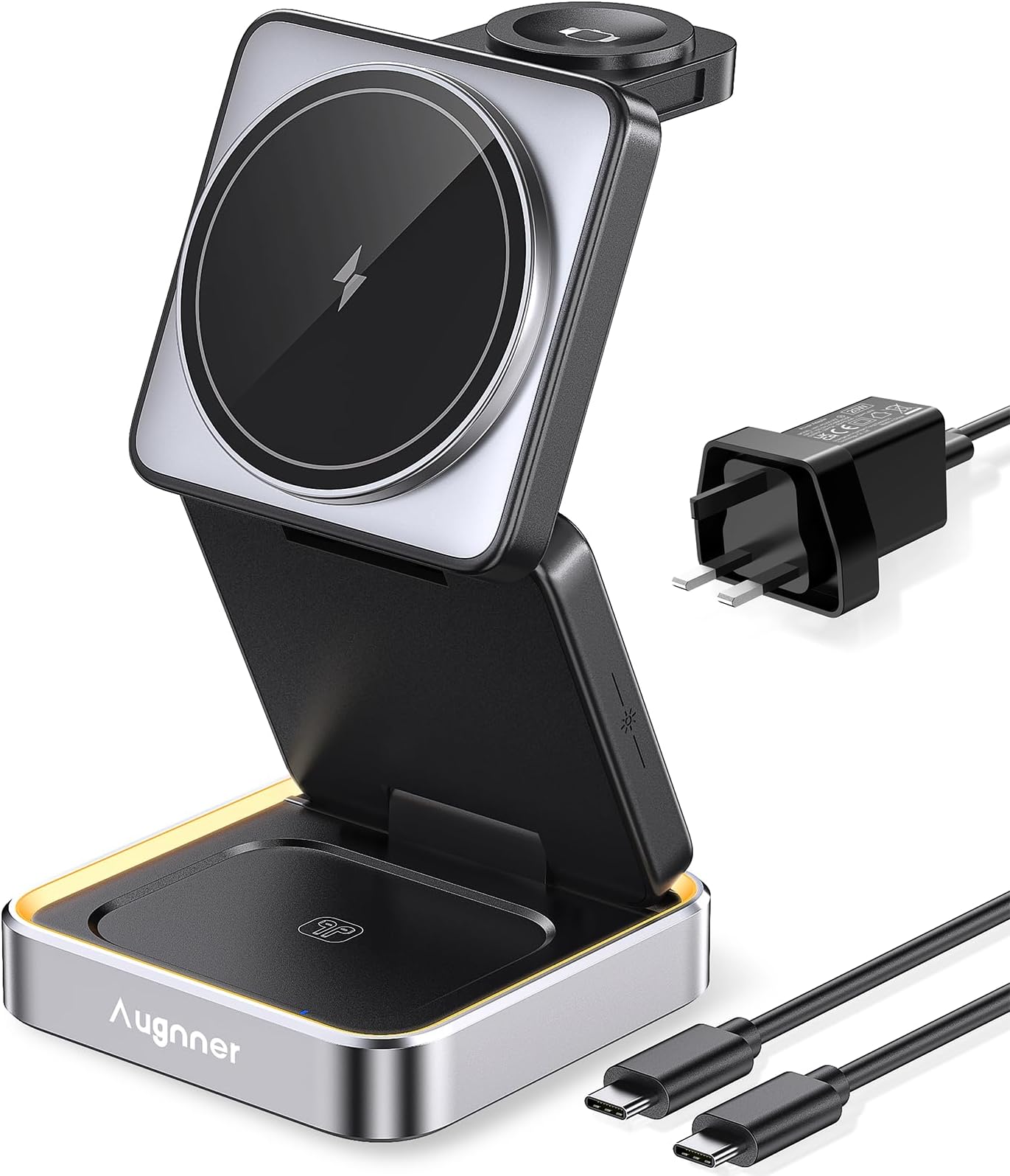 Anker 3-in-1 Cube Compatible with MagSafe - 15W Fast Charging, Foldable ...