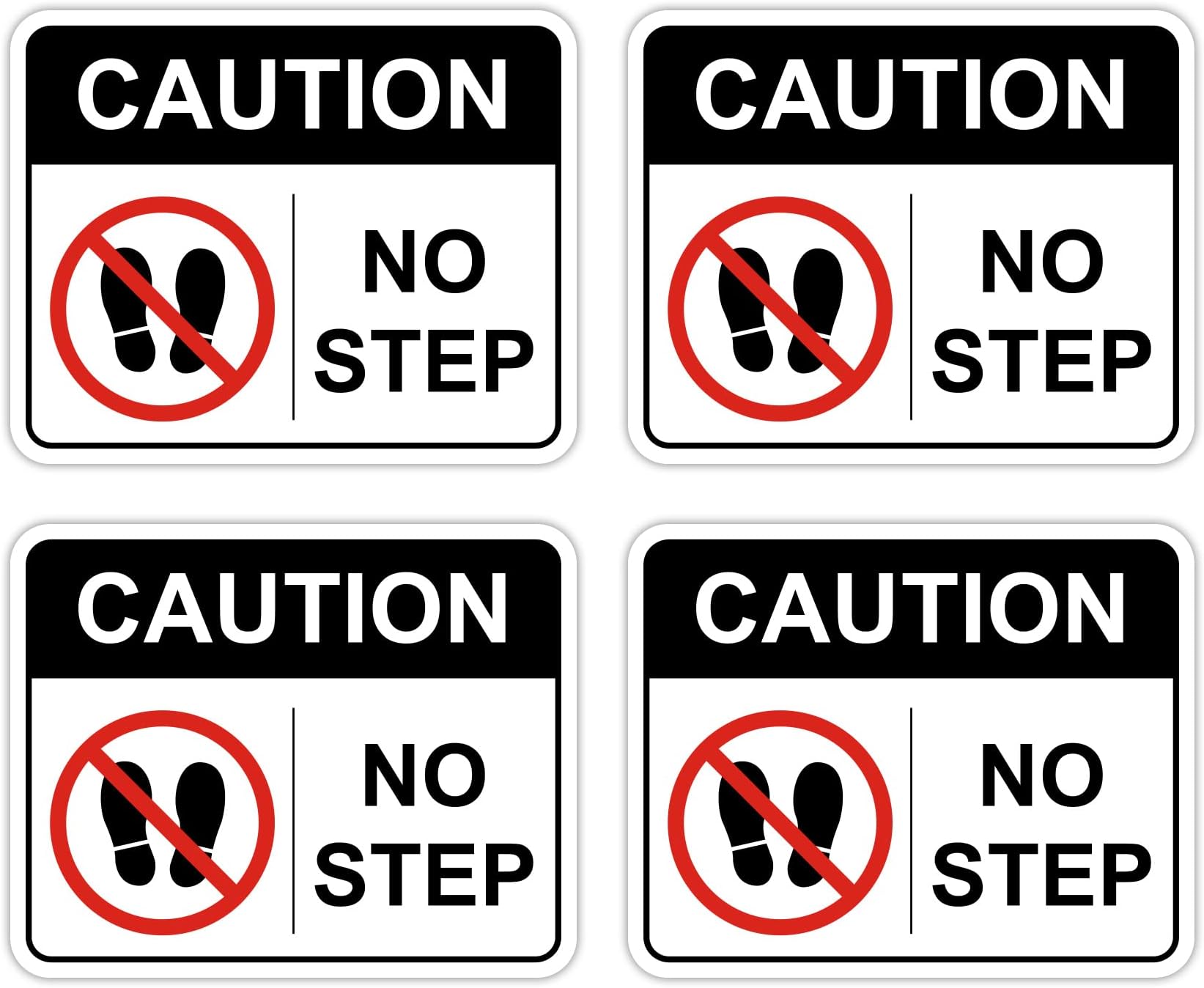 Amazon.com: dealzEpic - No Step Sign Stickers - Self Adhesive Peel and ...