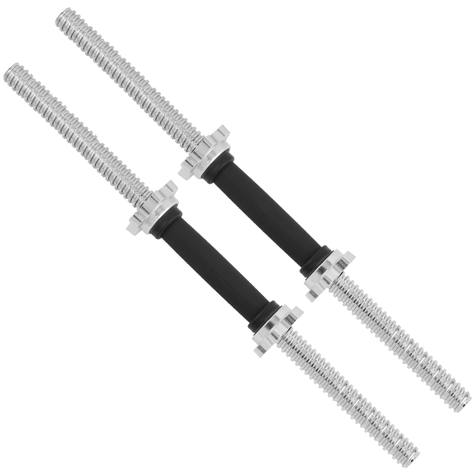 Snapklik.com : Metal Threaded Dumbbell Handles Rubber Grip