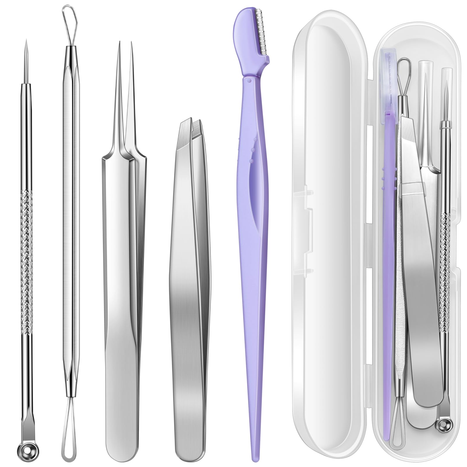 Amazon.com: TsMADDTs Pimple Popper Tool Kit, 6PCS Blackhead Remover ...