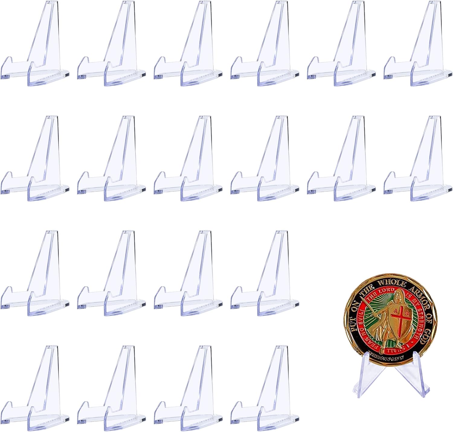 Clear Acrylic Easel Display Stands, 20 Pack 7 cm Coin Display Stands ...