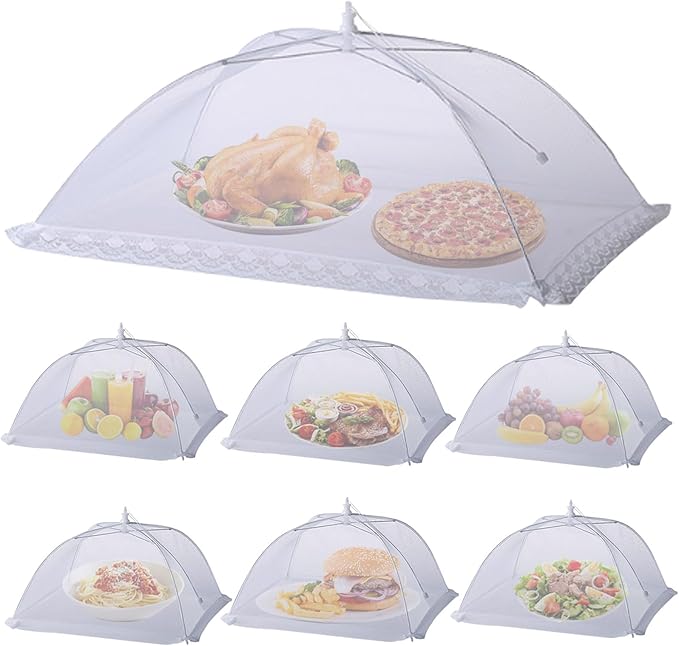 Amazon.com: 7 Pack Food Covers for Outside Mesh, Food Nets for Outdoors ...