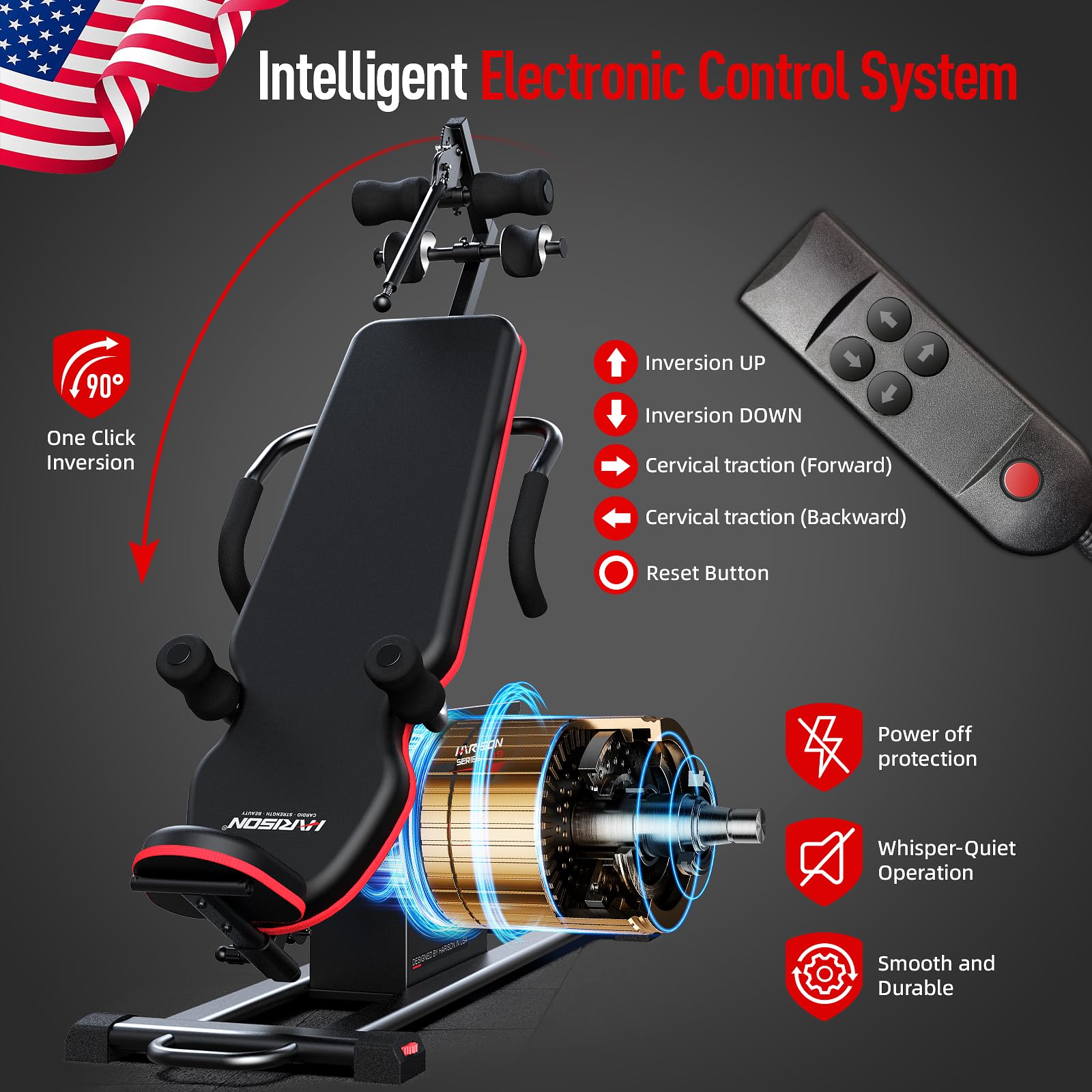 Snapklik.com : HARISON Electric Inversion Table For Back Pain Relief ...