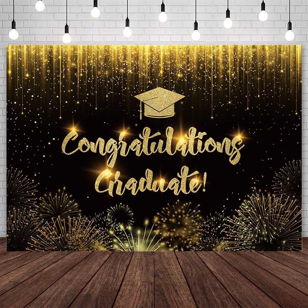 Amazon.com : MEHOFOND 8x6ft Congratulation Graduate Backdrop Class of ...