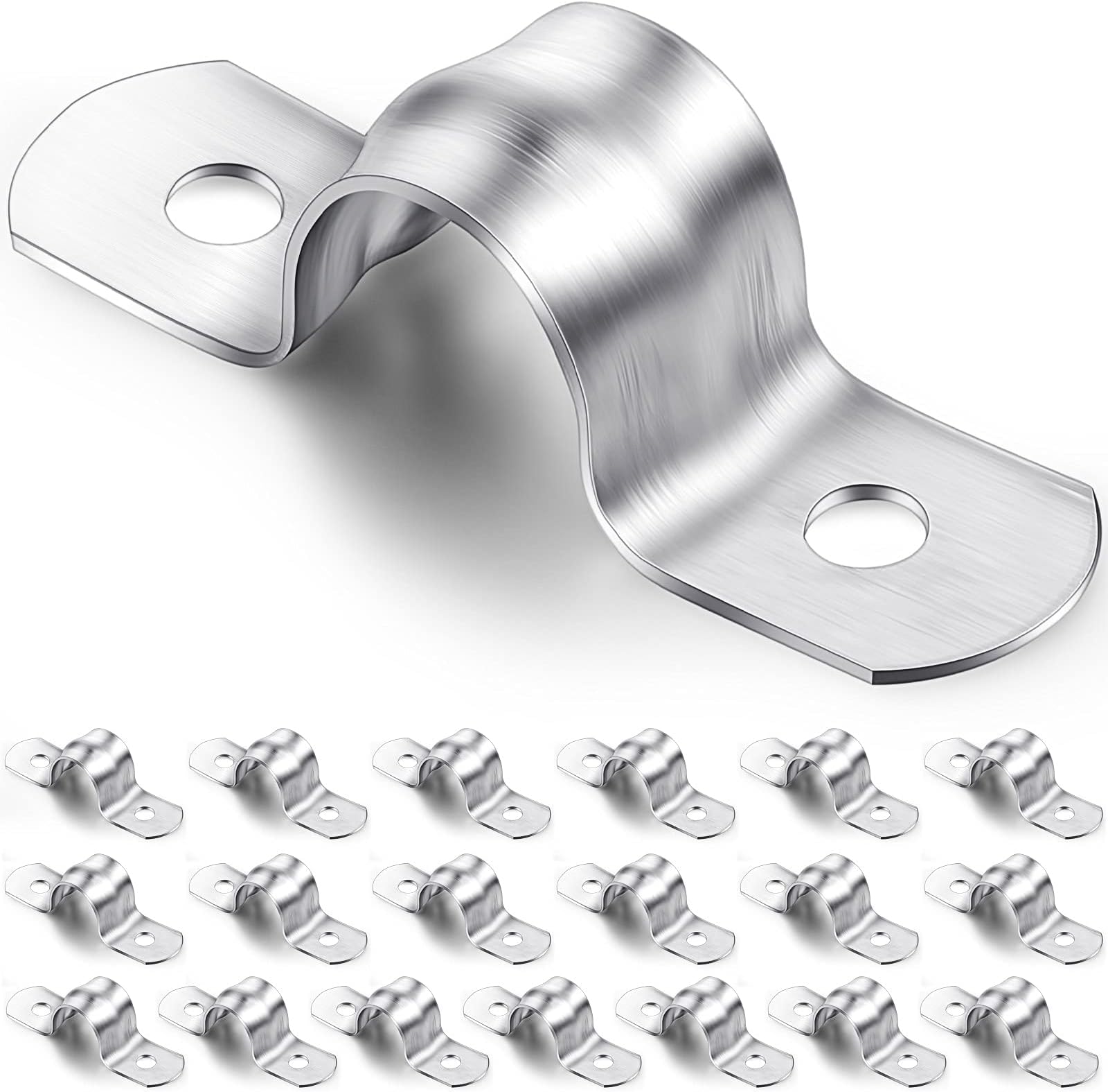 16 20 32 50mm Pipe Strap Clamp, 304 Stainless Steel Pipe Clips, U ...