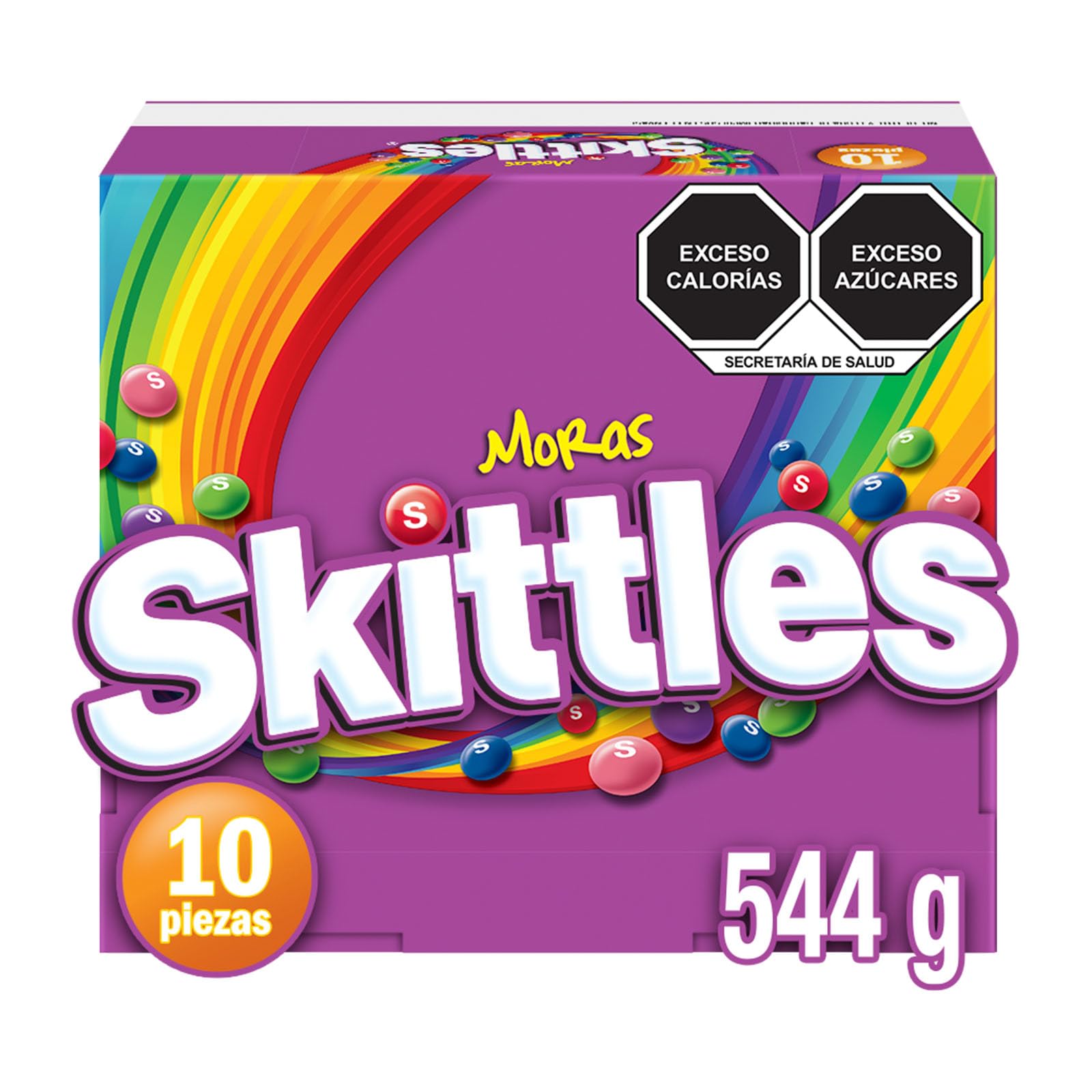 Skittles Dulces caramelo suave moras 10 piezas de 54.4g - 540.4g ...