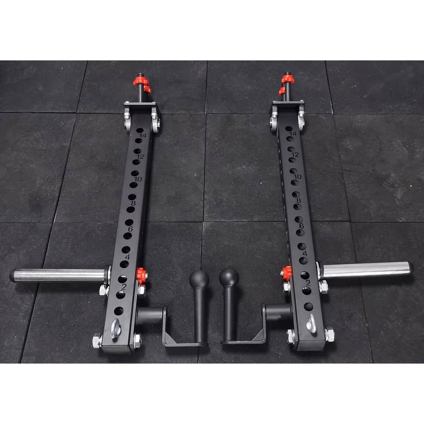 Amazon.com: NYZAL Multifunctional Squat Rack Attachment Double Push Arm ...