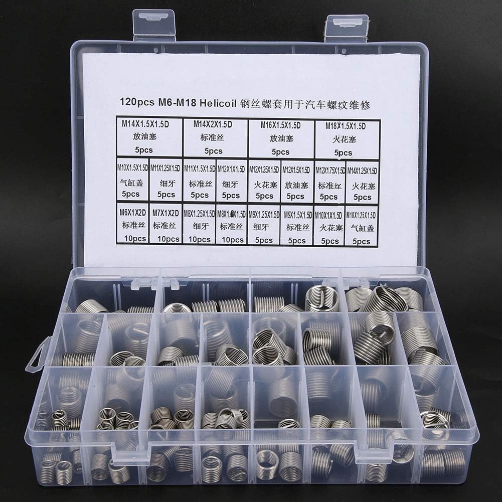 Amazon.com: NDNCZDHC Helicoil Kit, 120 Pieces Helicoils, M6 M7 M8 M9 ...
