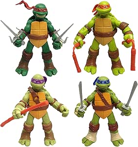 Amazon.com: BMDZBZVW 4.8" Turtle Action Figures,Turtles 4-Pack Figure ...