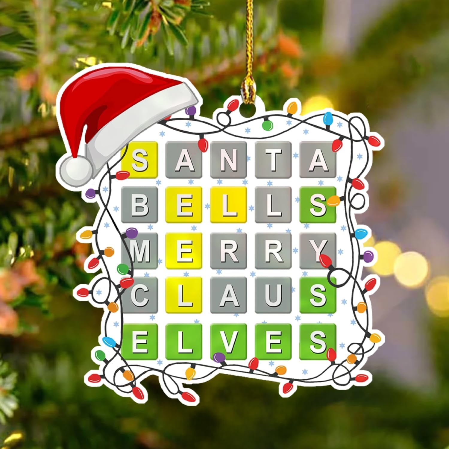 Wordle Ornaments for Christmas Tree 2025, Wordle Gifts for Women, Men ...