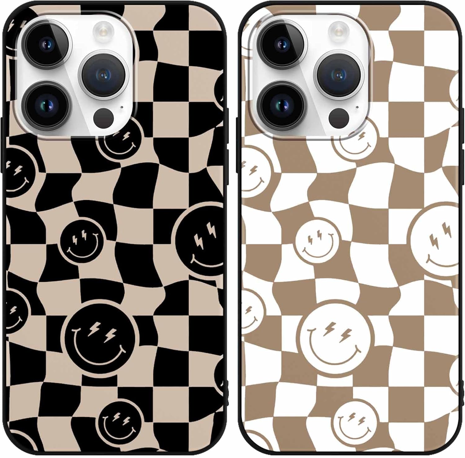Amazon.com: Yomjew 2 Pack Cute Checkerboard Checkered Grid Chess Smile ...