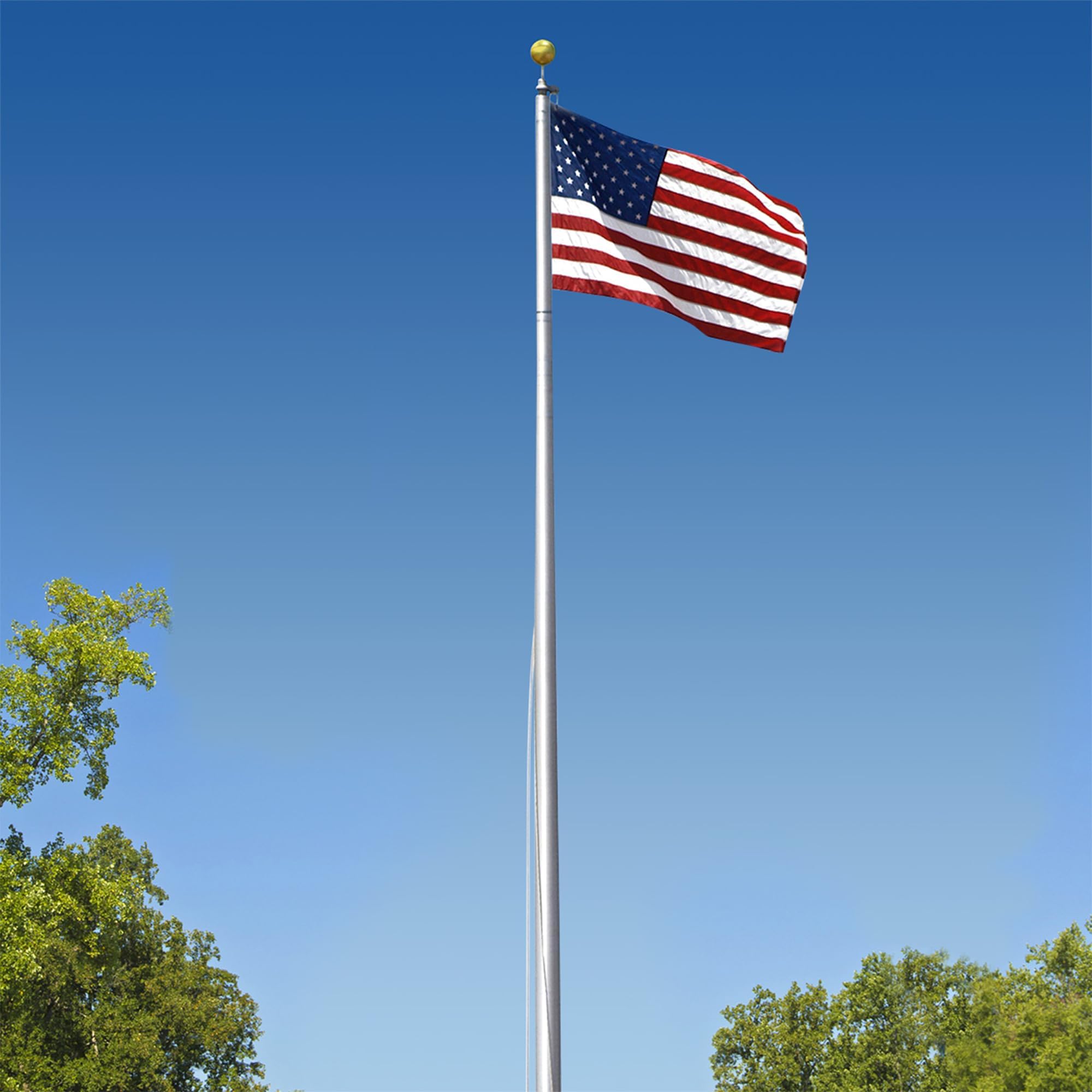 Amazon.com : Super Tough Commercial Grade Sectional 20ft Flagpole ...