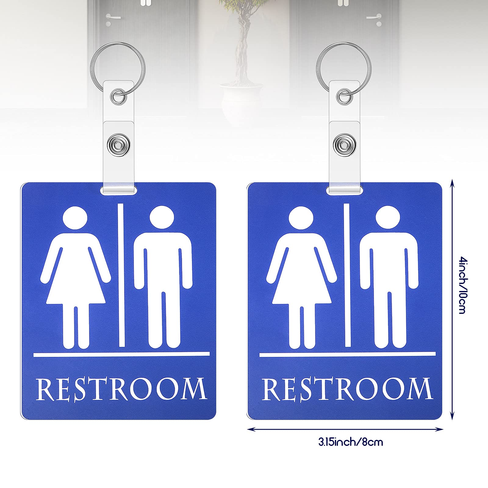 Snapklik.com : Gersoniel 6 Pieces Unisex Bathroom Pass Keychains ...
